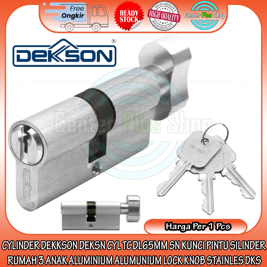 Jual CYLINDER DEKKSON DEKSN CYL TC DL65MM SN KUNCI PINTU SILINDER RUMAH ...