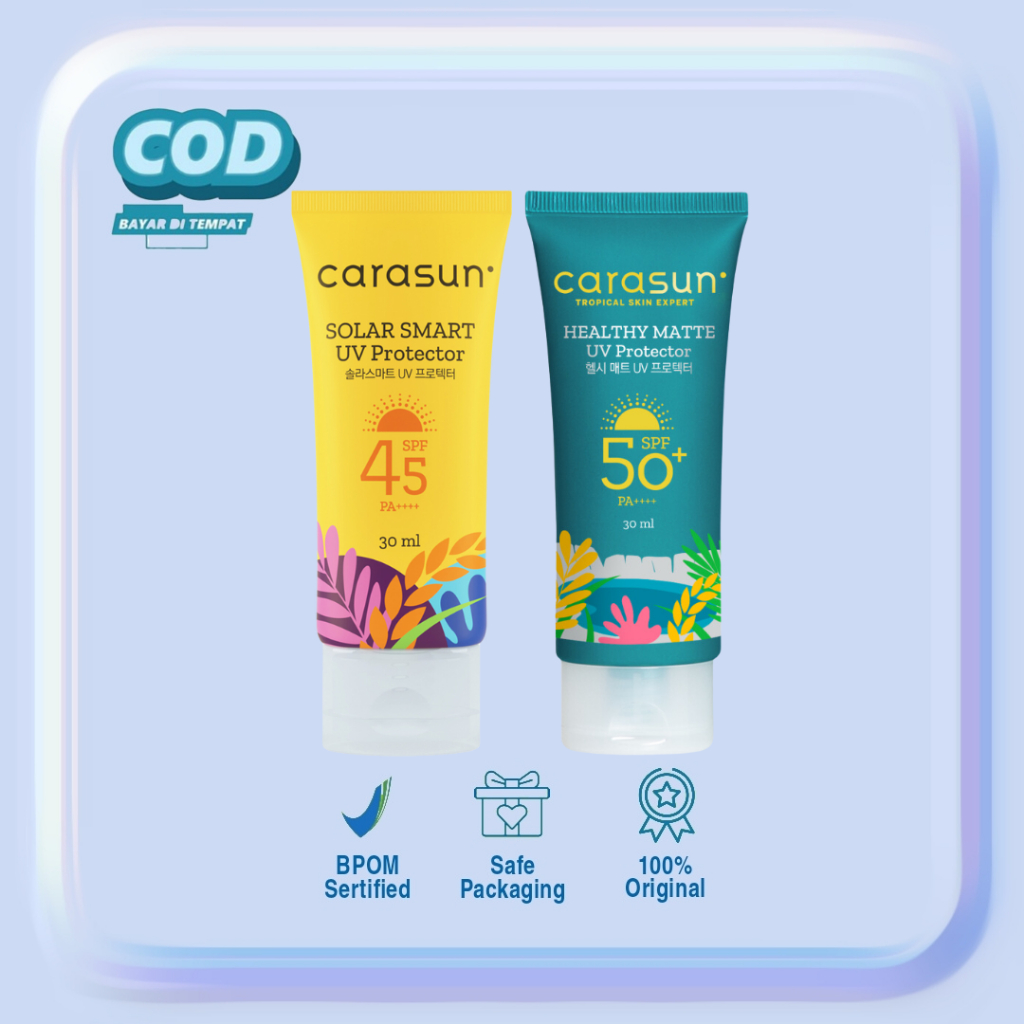Jual Carasun Sunscreen Solar Smart UV Protector SPF 45 Healthy Matte UV Protector SPF 50+ PA ...