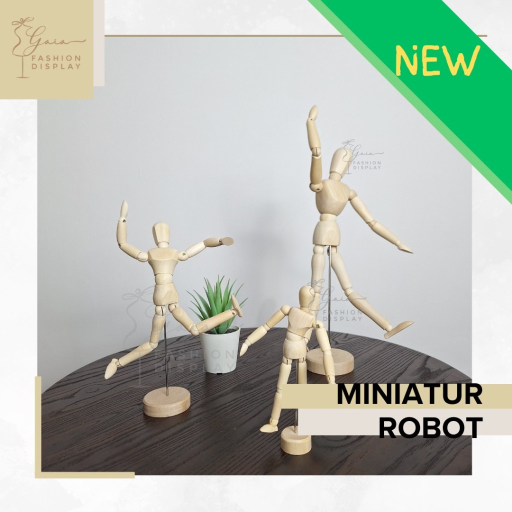 Jual Miniatur Robot Action Figure Wooden Human Figure Artists Manekin ...