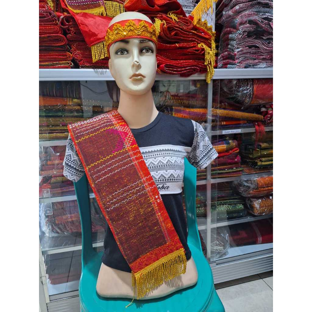 Jual paket selendang puring dan ikat kepala - sortali - selendang adat ...