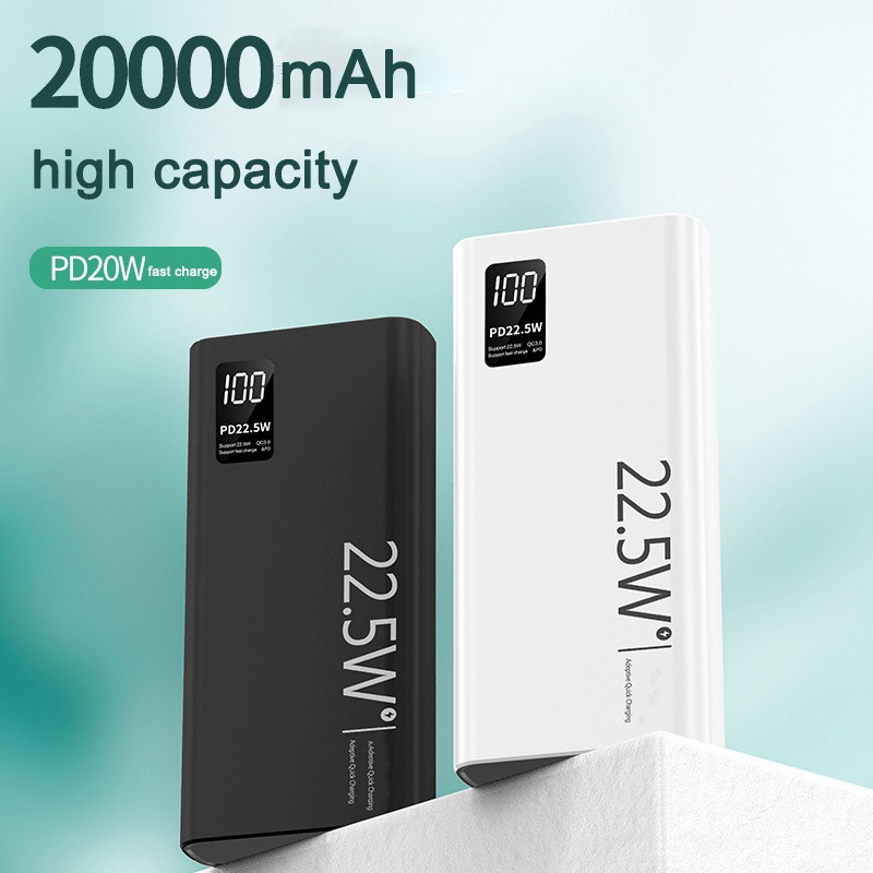 Jual PowerBank Fast Charging PD 22.5W 20000mAh Power bank Dual USB ...