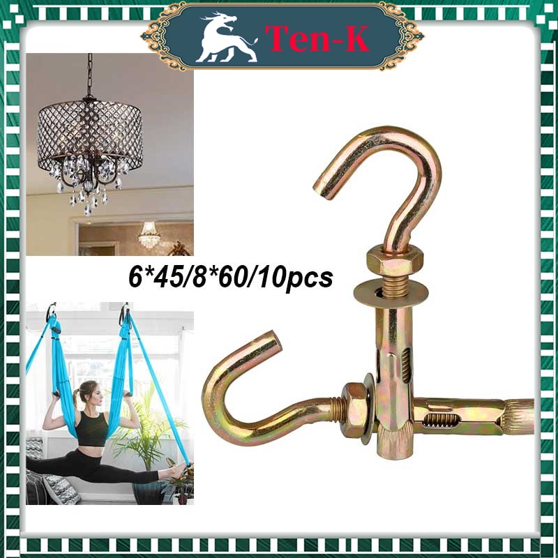 Jual 10PCS Baut Hook Dynaset Dynabolt M6 M8 Bolt Sleeve Anchor Hook ...