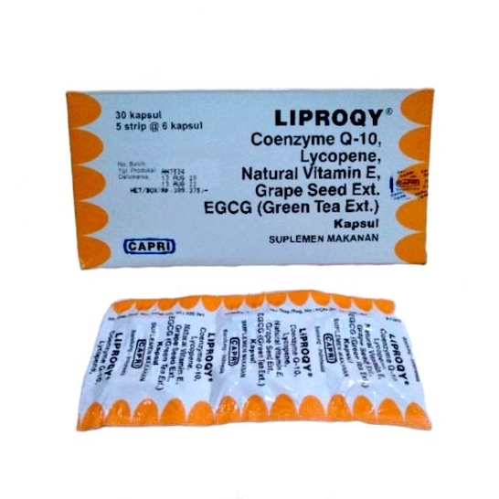 Jual Liproqy Box 30 Kapsul - Coenzyme CO Q10 + Lycopene + EGCG | Shopee ...