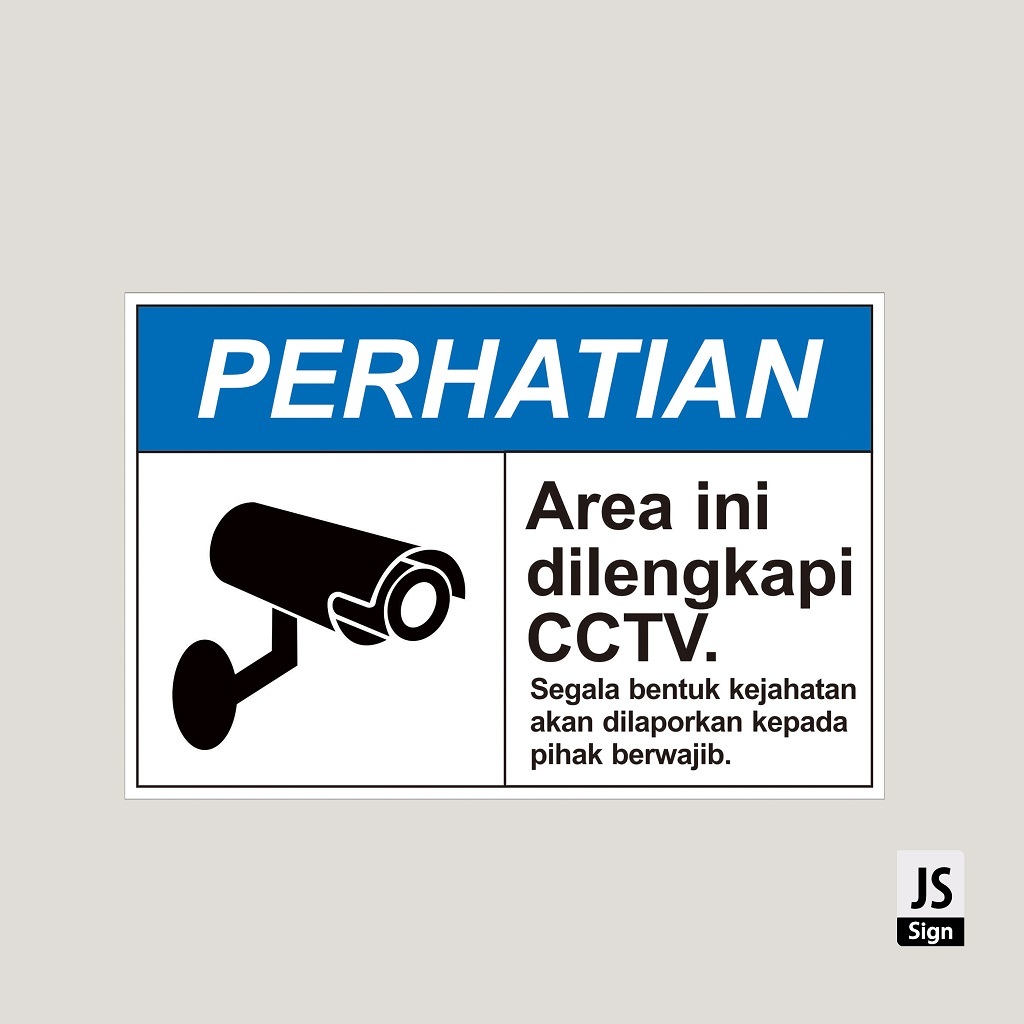 Jual SAFETY SIGN K3 - AREA DILENGKAPI CCTV + PLAT 2MM | Shopee Indonesia