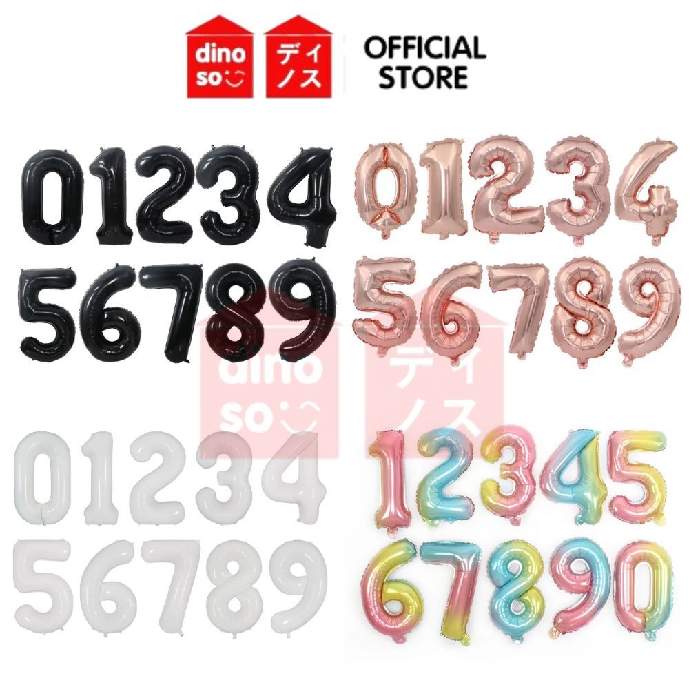 Jual Balon Foil Angka Large 0-9 Ukuran 32 Inch 1pcs Balon Angka Jumbo ...