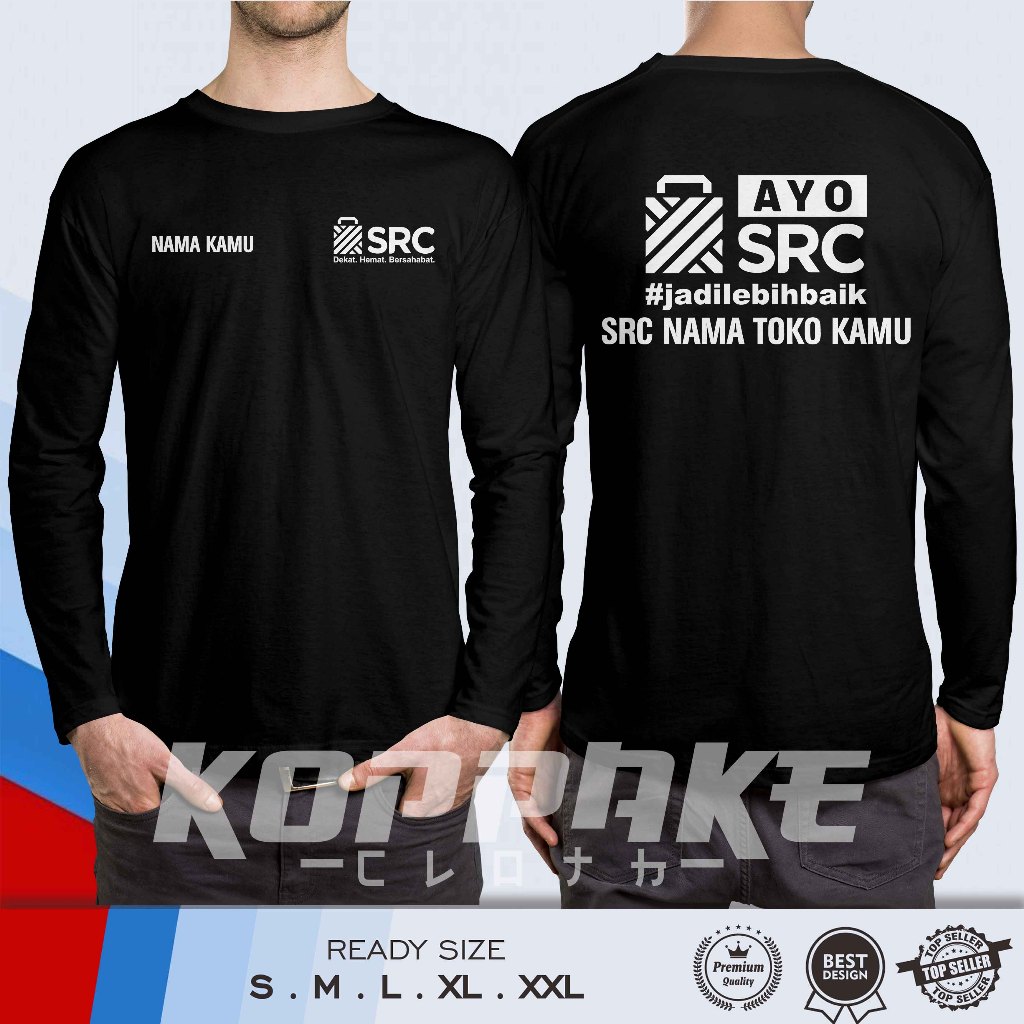 Jual Kaos AYO SRC jadi lebih baik Gratis Nama Kamu dan Nama Toko Kamu ...