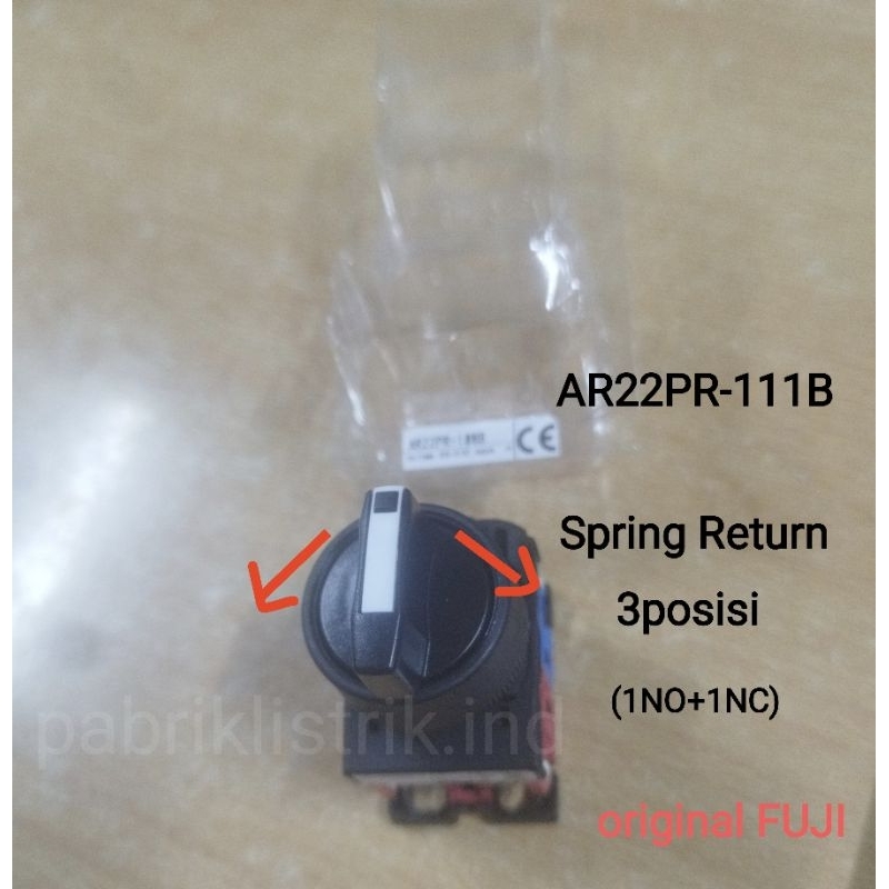 Jual Selector spring return 3p 3 posisi AR22PR 111B 120B Fuji original | Shopee Indonesia