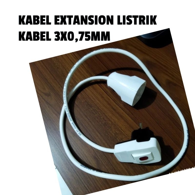 Jual AEBRAND BROCO KABEL EXTENSION 3x0.75 MM SNI 1 2 5 MTR SNI STOP ...