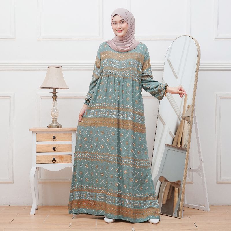 Jual Gamis Rayon Premium Motif Etnik ukuran Jumbo. | Shopee Indonesia