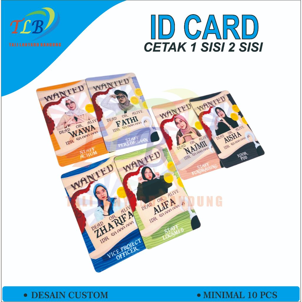 Jual Cetak kartu id card custom,kartu parkir,kartu visitor,kartu ...