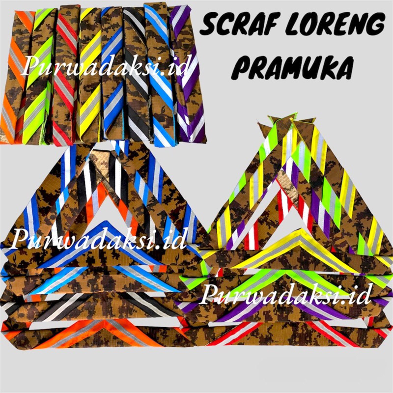 Jual Scraf / scraft / skrap / syal / sal / slayer loreng pramuka ...