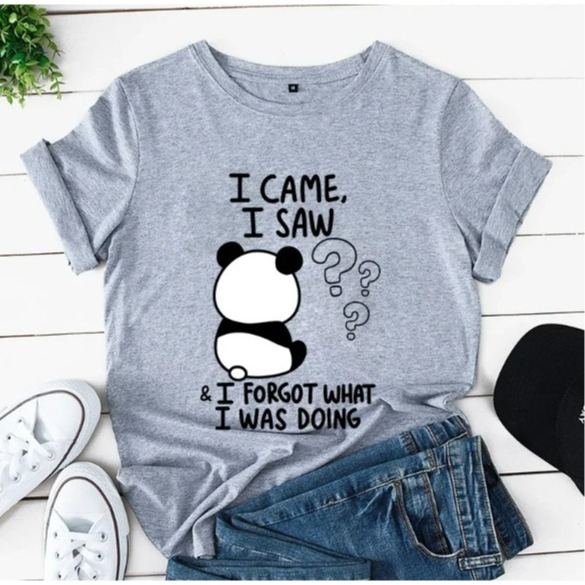Jual HANNA COLLECTION BAJU KAOS PANDA I CAME I SAW T-SHU=IRT LUCU DAN ...