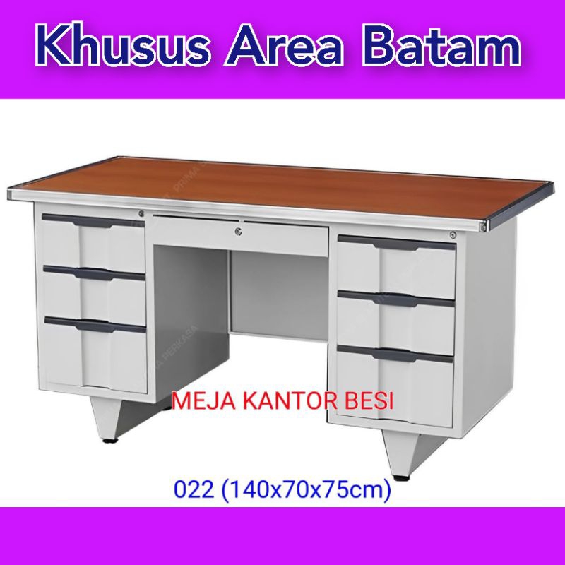 Jual MEJA KANTOR BESI 022(UK.140x70x75cm)meja kasir/meja kerja/meja ...
