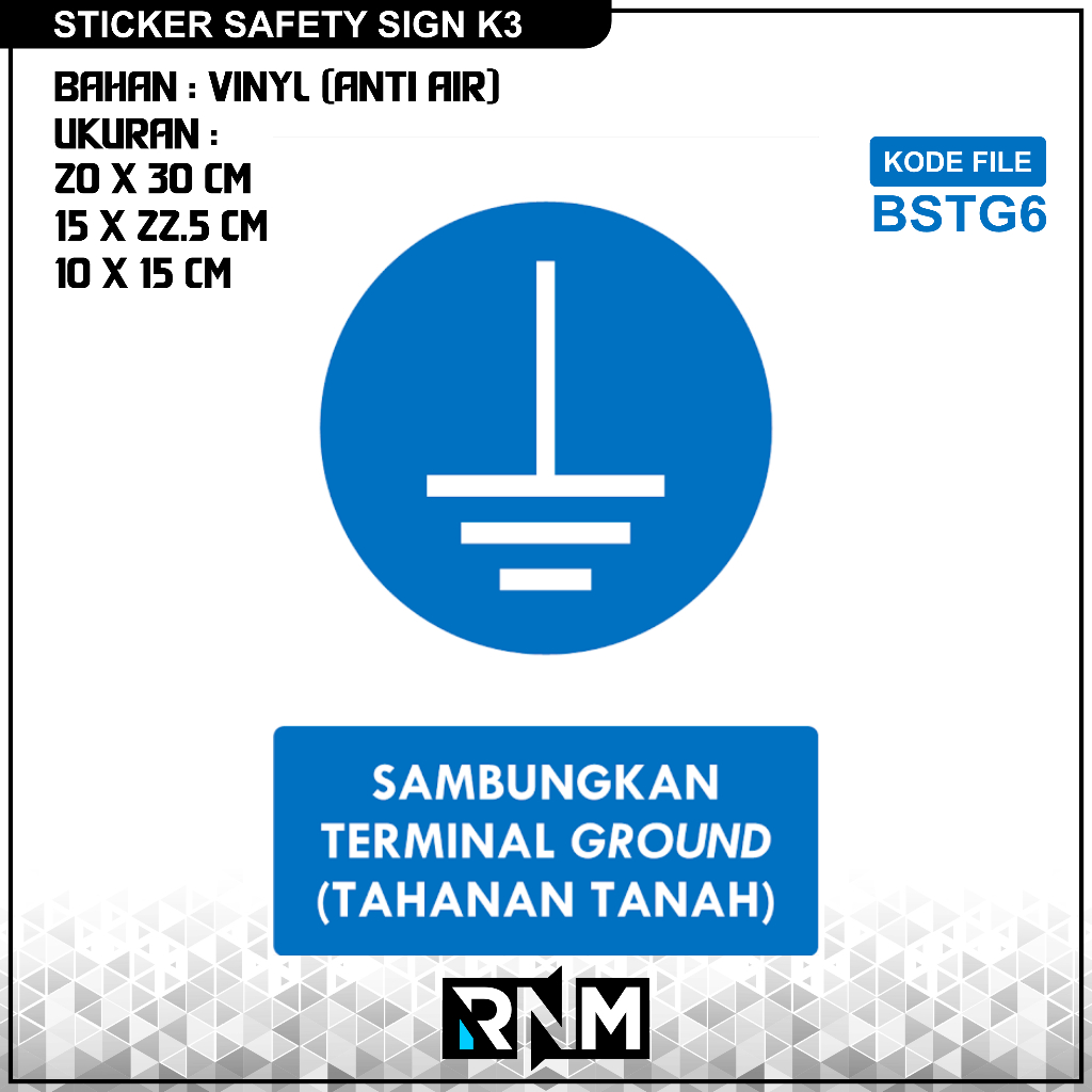Jual STICKER SAFETY SIGN RAMBU K3 SAMBUNGKAN TERMINAL GROUND | Shopee ...