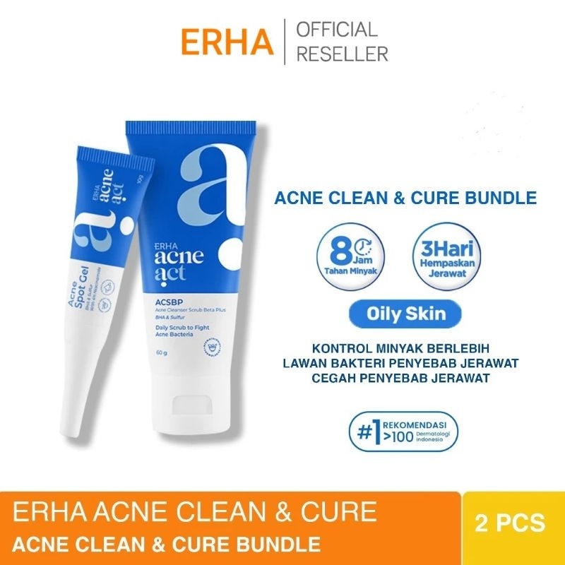 Jual ERHA Acne Cleanser & Cure Set - Perawatan untuk kulit Berjerawat ...