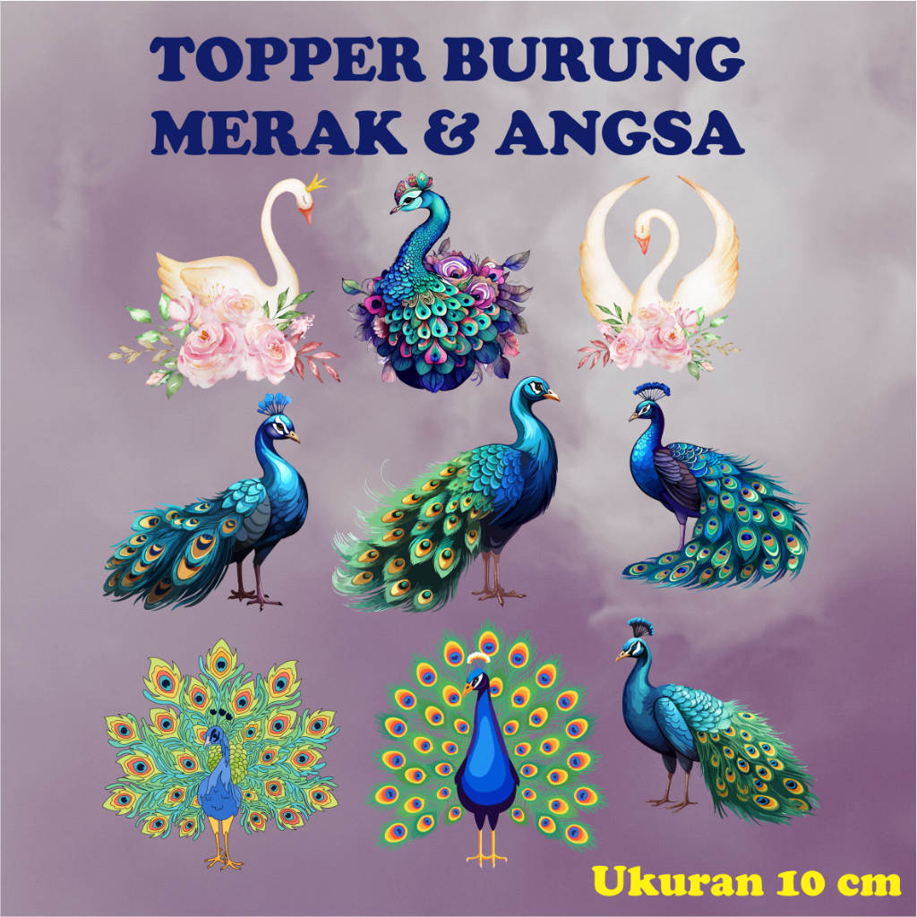 Jual TOPPER BURUNG MERAK & ANGSA MINI UKURAN 10CM | Shopee Indonesia