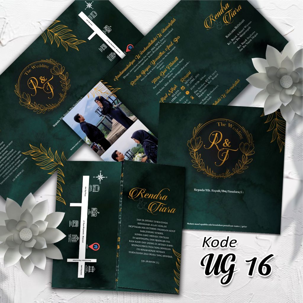 Jual Undangan Pernikahan Glosy, Full Colour Mengkilap, Undangan Premium ...