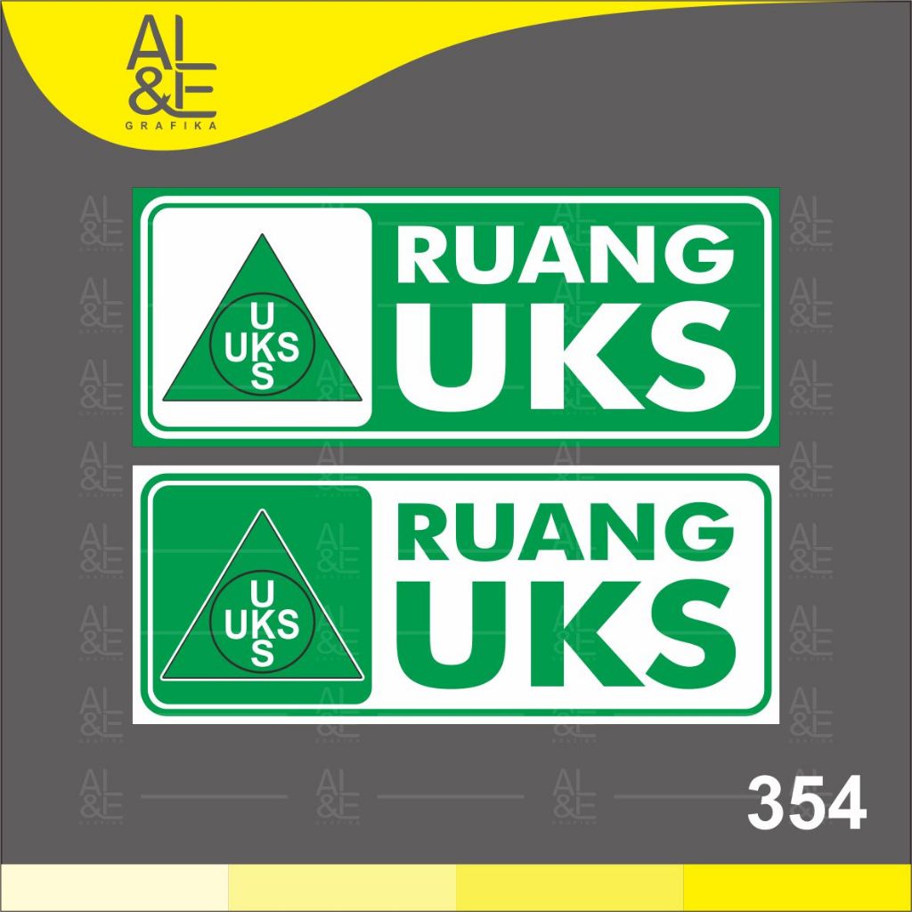 Jual 354 - Stiker Ruang UKS, Sticker Vinyl, Cetak Premium Indoor, Tahan ...