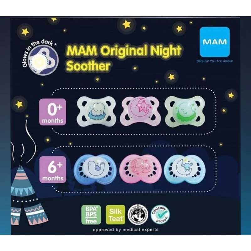 Jual MAM Pacifier MAM PACIFIER NIGHT / AIR 0m+ / 6m+ Empeng MAM ...