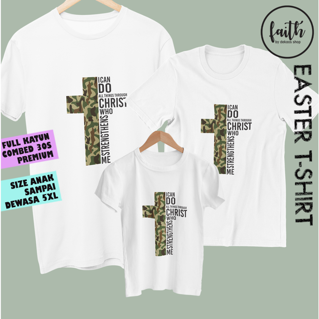 Jual KAOS ROHANI KRISTEN KATOLIK BAJU ROHANI PASKAH NATAL SALIB JESUS ...