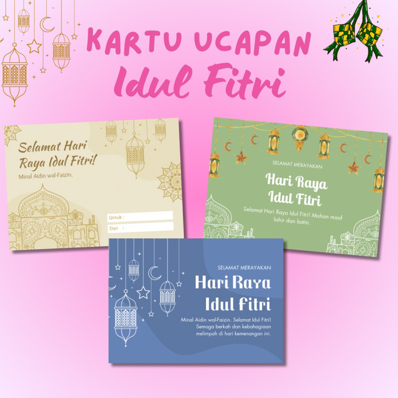 Jual KARTU UCAPAN IDUL FITRI | KARTU UCAPAN LEBARAN | KARTU UCAPAN ...