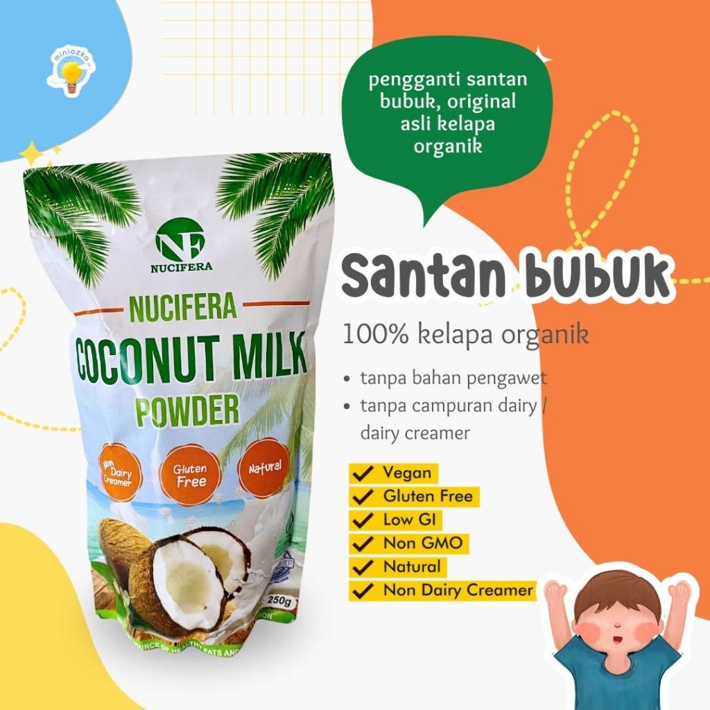 Jual Santan Bubuk Coconut Milk Powder Nucifera | Shopee Indonesia