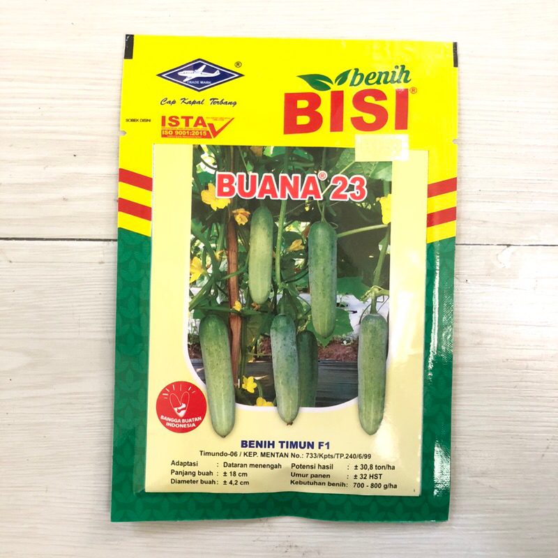 Jual Benih Timun Hibrida F1 BUANA 23 - 20 Gram Cap Kapal Terbang ...