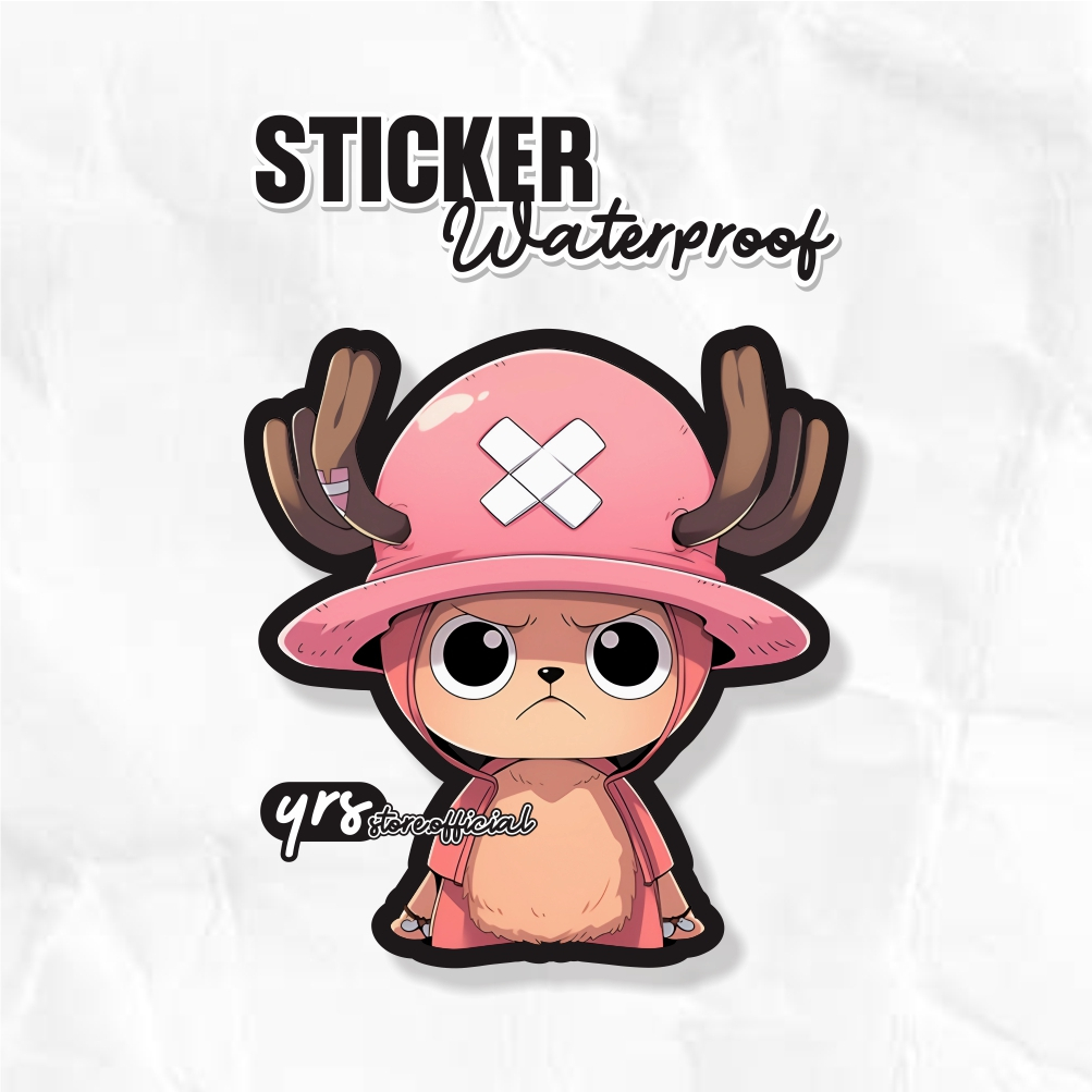 Jual Sticker Anime Chopper One Piece / Sticker Anime Waterproof ukuran ...