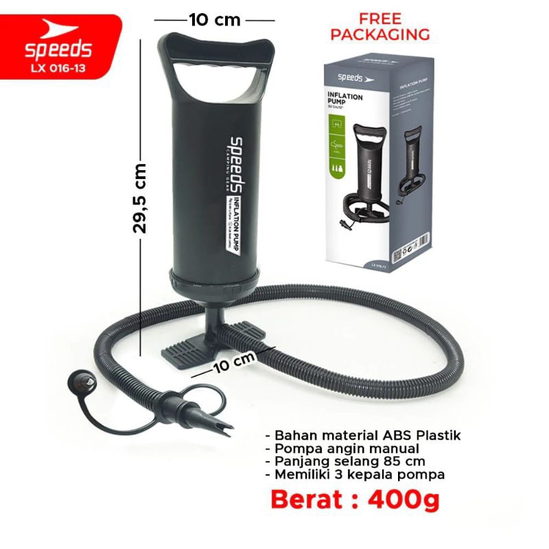 Jual SPEEDS Pompa angin manual pompa kasur angin double quick pompa ...