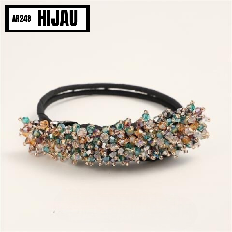 Jual Kawat Sanggul Rambut Ikat Rambut Praktis Motif Manik Manik Permata ...