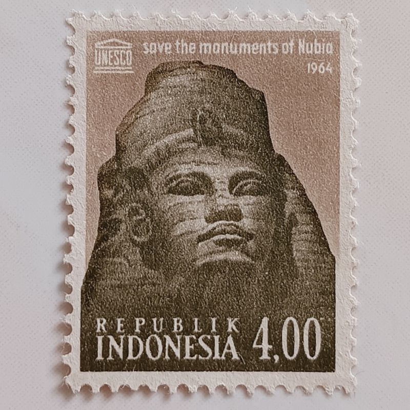Jual (AF) Perangko Indonesia 1964 Selamatkan Monumen Nubia 4 rupiah ...