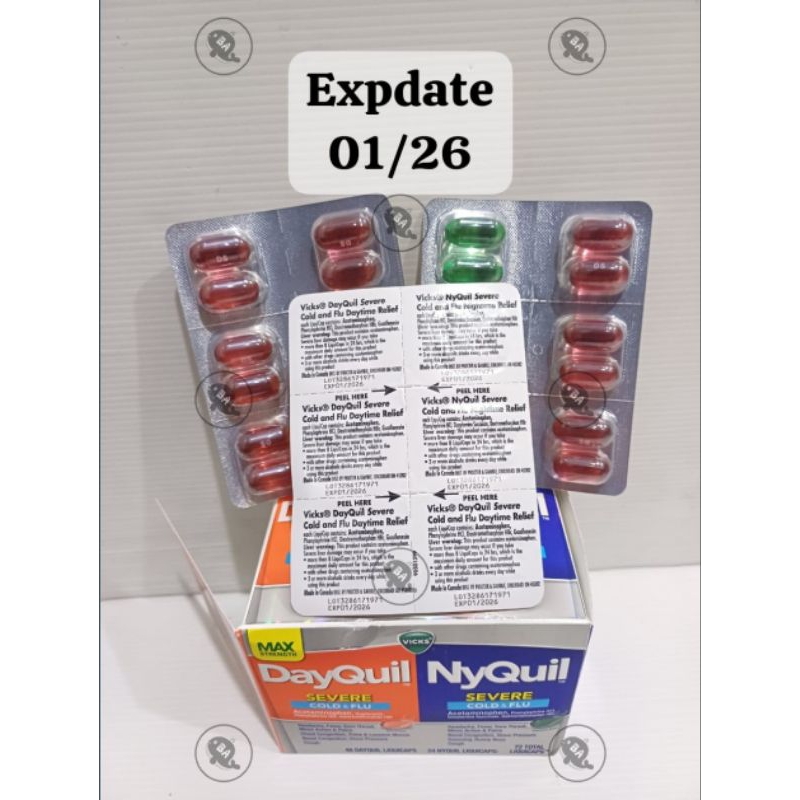 Jual Vicks DayQuil & NyQuil Pack Severe Pack - 12 Kapsul // VICKS USA ...