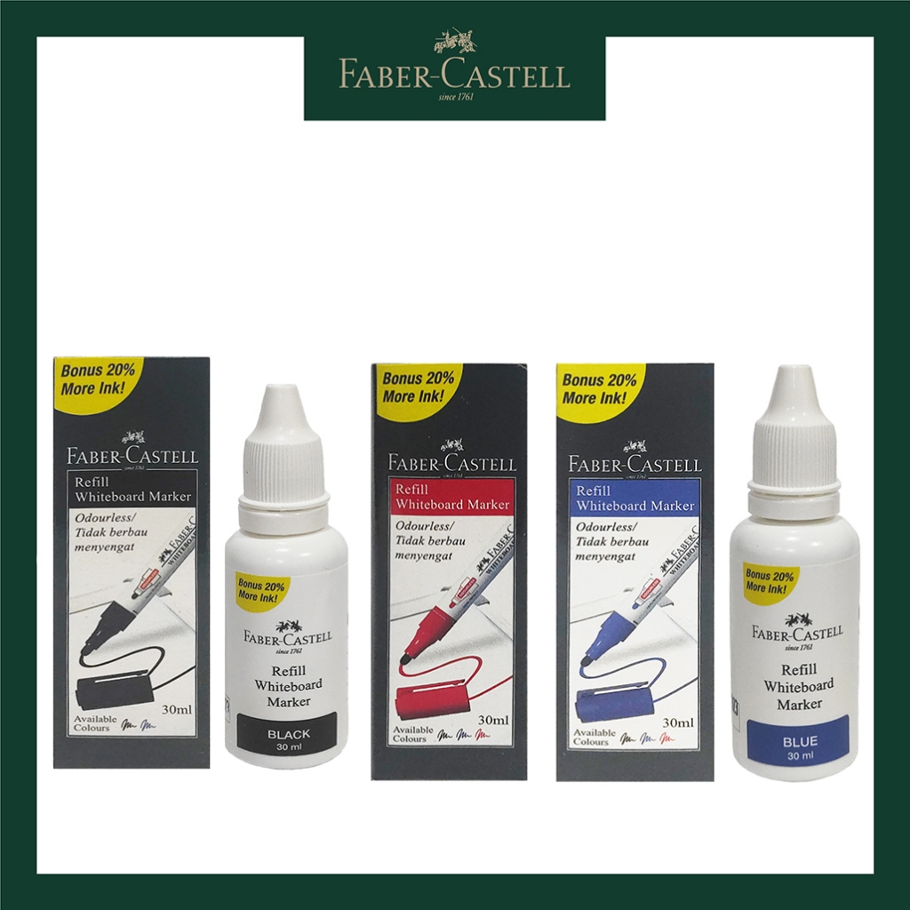 Jual Isi Ulang Spidol Whiteboard Faber Castell/Spidol Marker Refill Ink ...