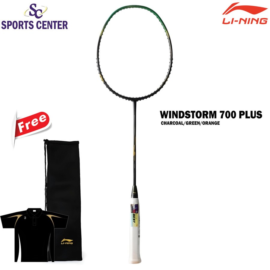 Jual New Raket Badminton Lining Windstorm 700 Plus Charcoal Green ...