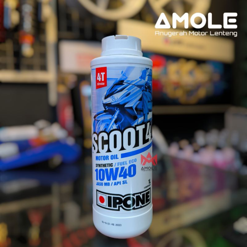 Jual Oli Ipone Scoot 4 10W 40 1L Synthetic Jaso MB API SL Ipone Matic ...