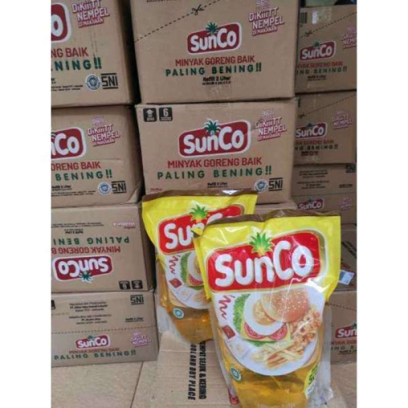 Jual promo!! minyak goreng sunco 2 liter 1 dus isi 6pcs | Shopee Indonesia