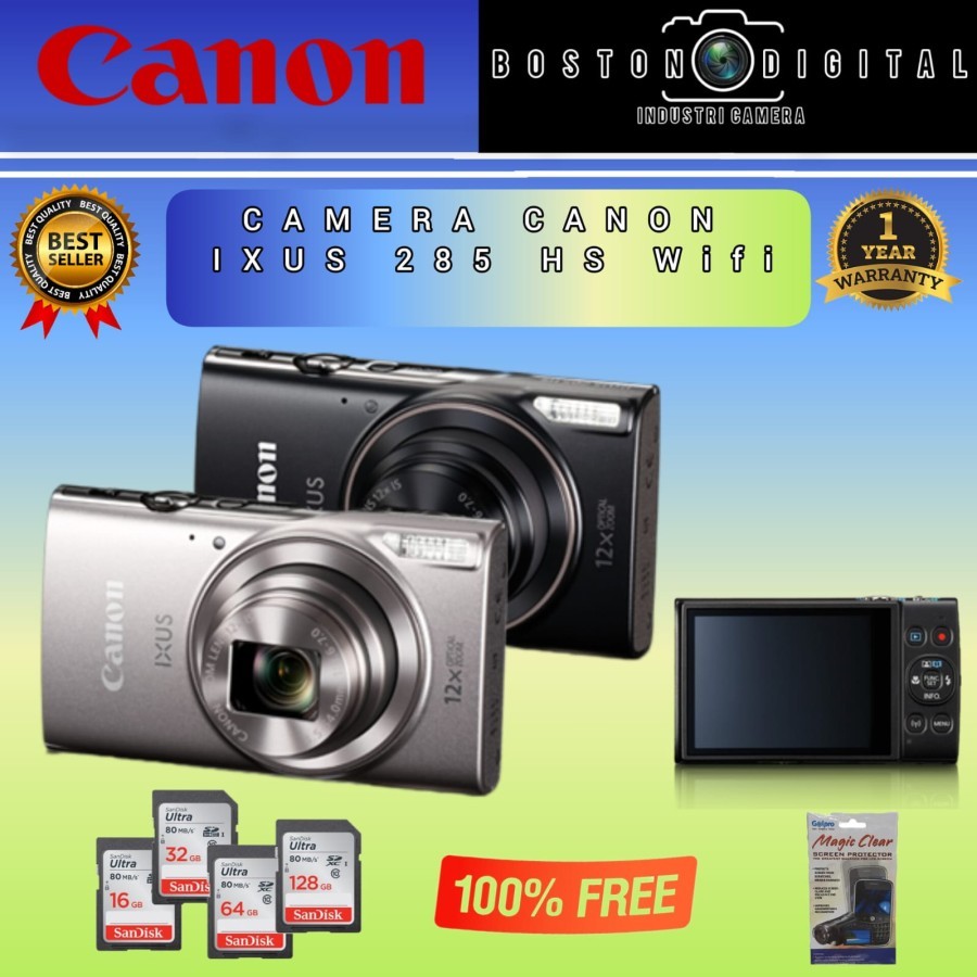Jual CANON IXUS 285 HS WIFI / CAMERA DIGITAL CANON IXUS 285 HS | Shopee ...