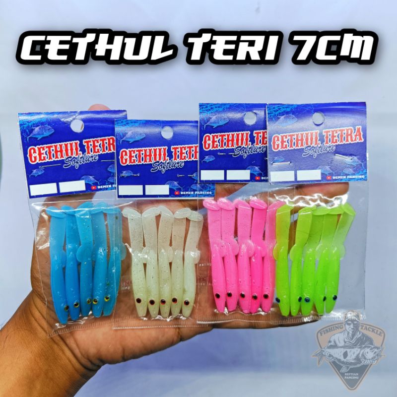 Jual Soft Lure Cethul Teri 7cm Umpan Casting Super Elastis | Shopee ...