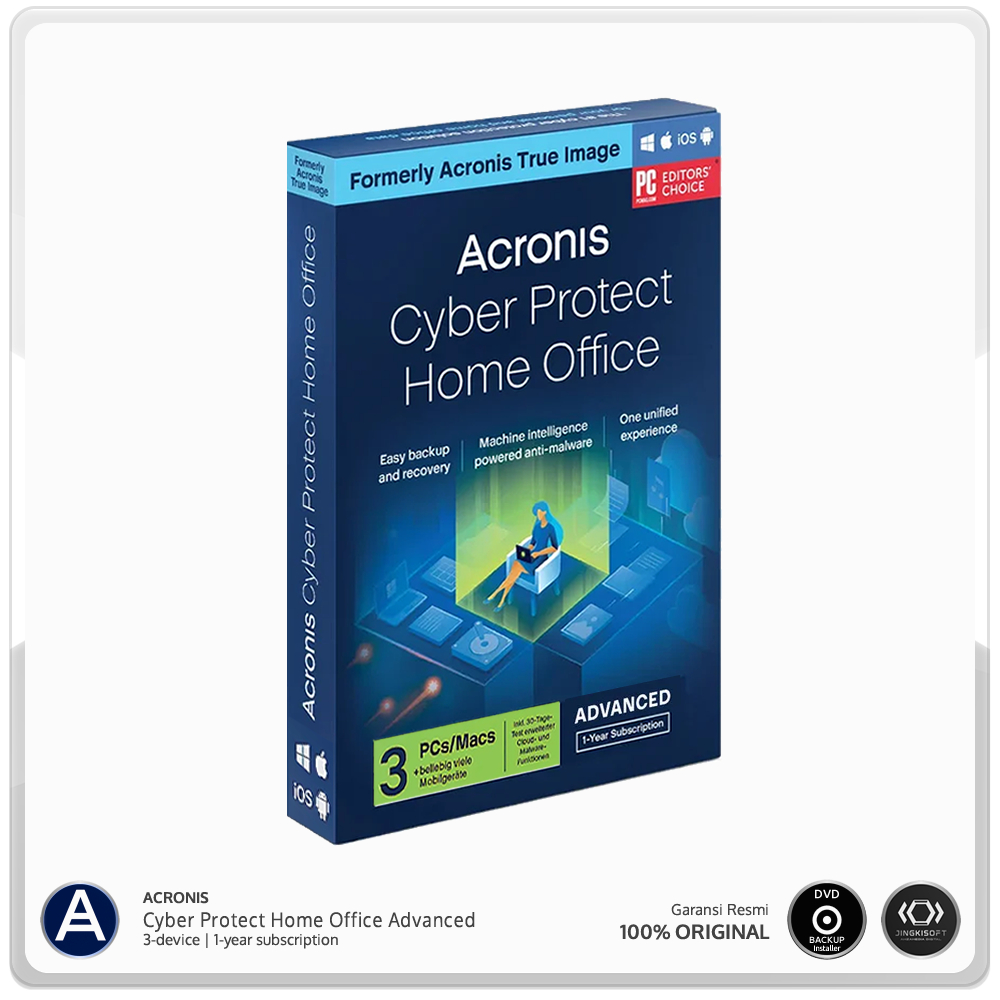 Jual Acronis Cyber Protect Home Office Advanced [3-Device, 1-Year ...