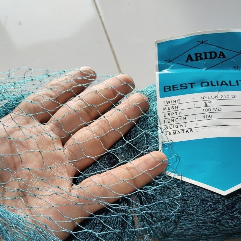 Jual jaring bahan jala 1 INCH NILON ARIDA jaring jala jaring ikan ...