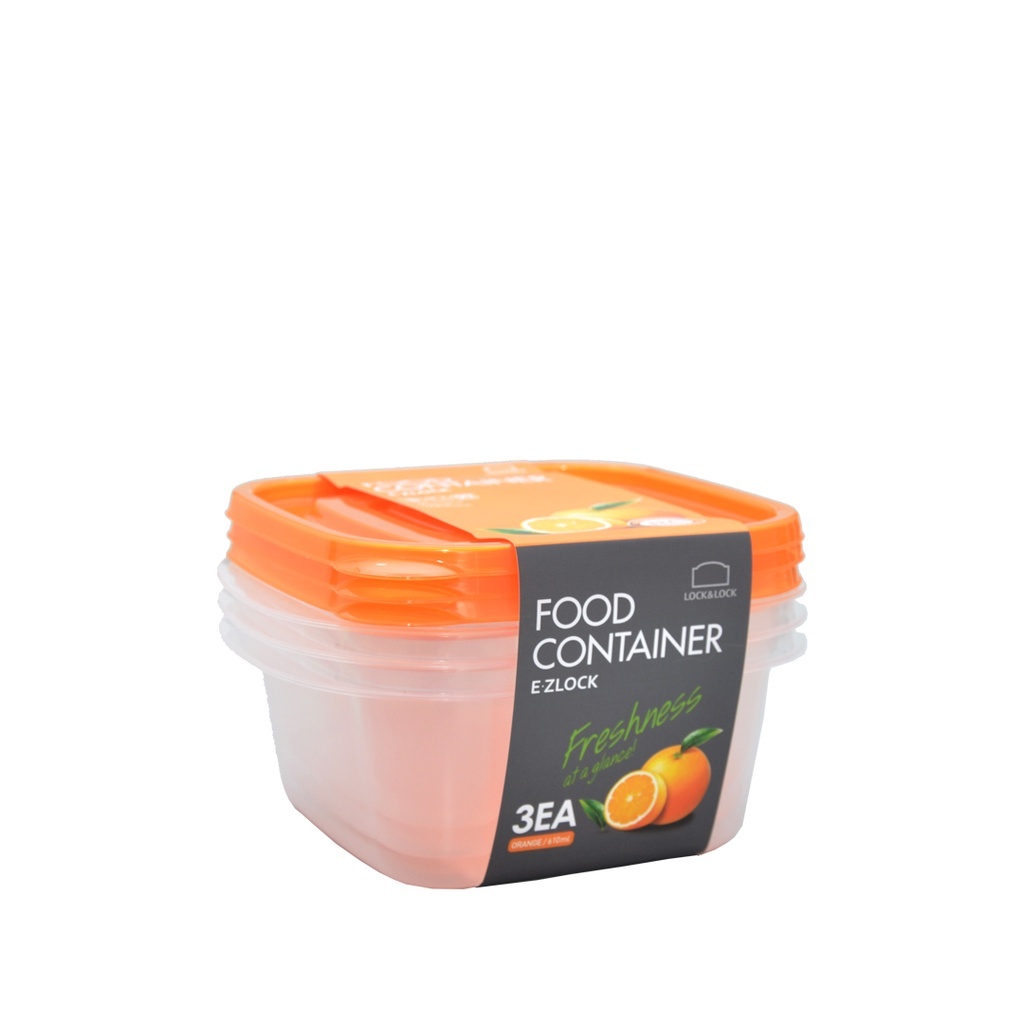 Jual LocknLock Locknlock EZ Lock 610ML/3pcs (HLE170S) Food Container ...