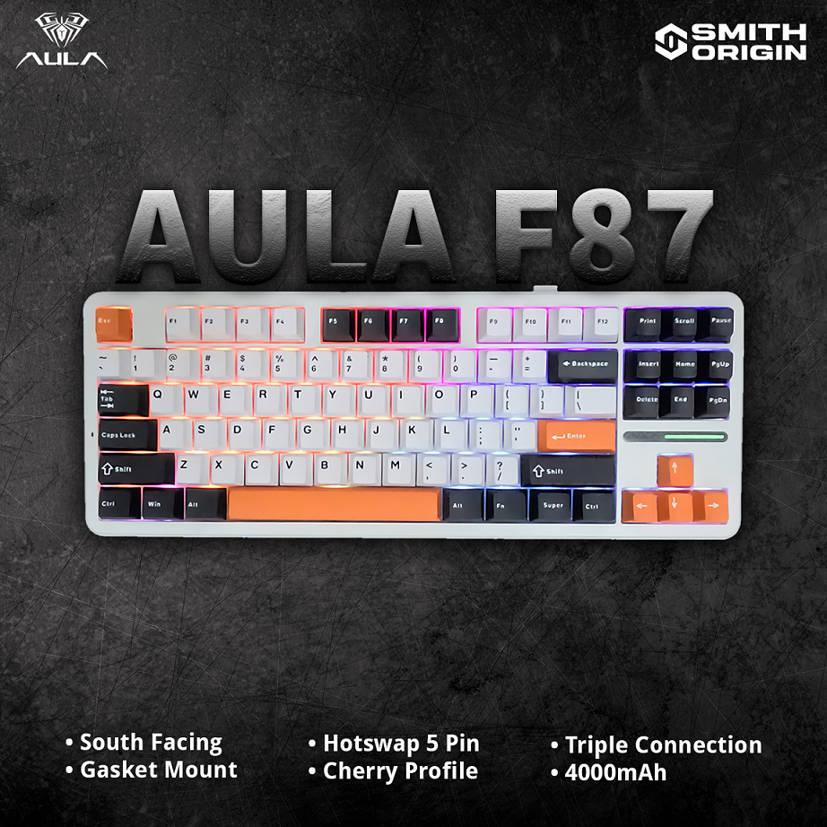 Jual AULA F87 3 Mode Wireless Mechanical Keyboard | Shopee Indonesia