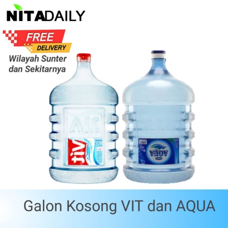 Jual Galon Kosong VIT dan AQUA MURAH (HANYA GALON) | Shopee Indonesia