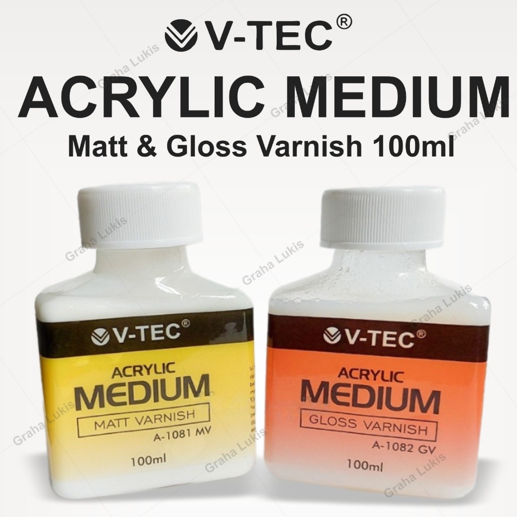 Jual V-TEC Acrylic Medium Gloss / Matt Varnish 100ml | Shopee Indonesia