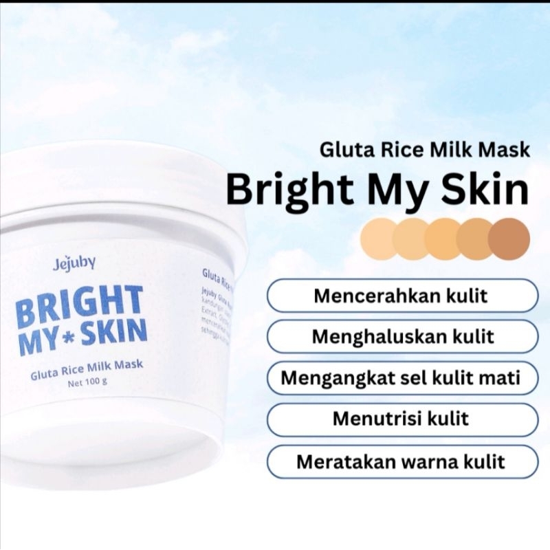 Jual Jejuby GLUTA RICE MILK MASK 2IN1, bleacing badan & masker buat ...
