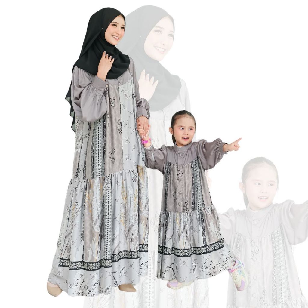 Jual SUKAHIJAB - Athalia Dress Gamis Couple Ibu dan Anak Perempuan ...