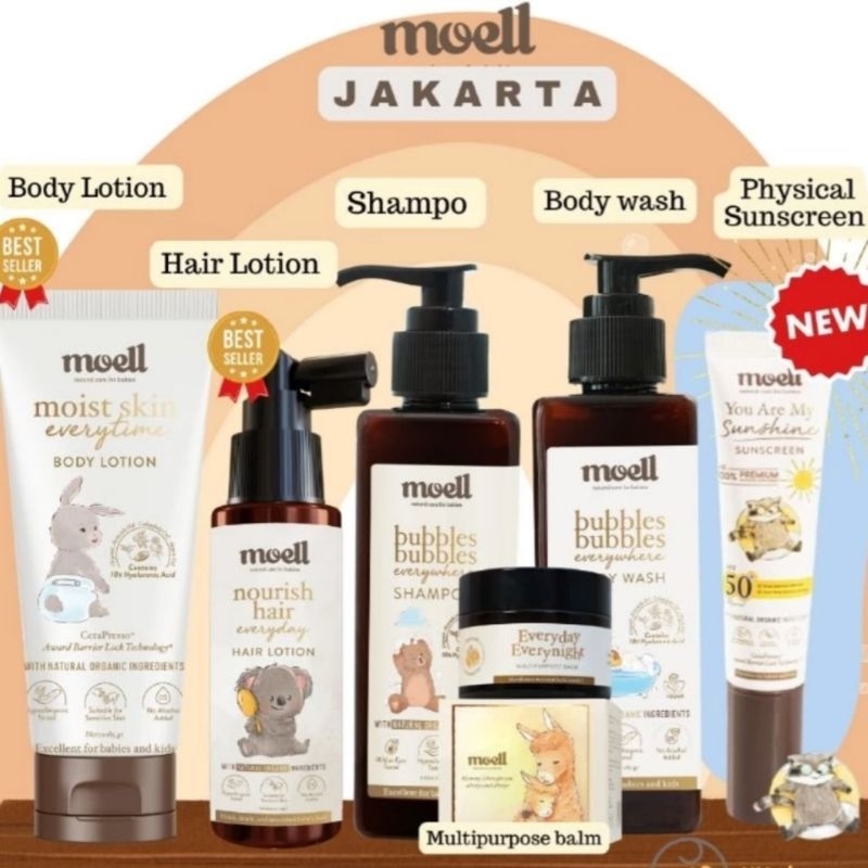 Jual Moell Body Lotion / Moell Bubbles Shampoo / Moell Hair Lotion ...