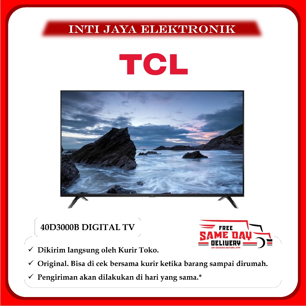 Jual TV TCL 40 INCH DIGITAL TV LED FULL HD 40INCH 40D3000B | Shopee ...