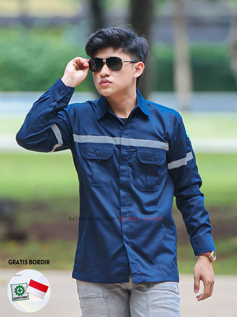Jual Baju Kemeja Wearpack Werpak Safety K3 Lengan Panjang Seragam Kerja ...