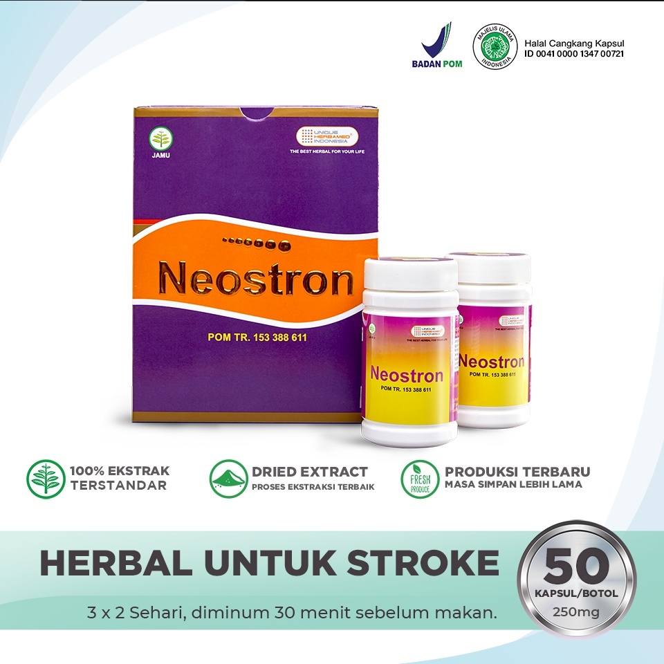 Jual Herbamed NEOSTRON 50 Kapsul @250mg Obat Herbal Membantu Sirkulasi ...